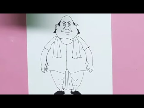 How to draw Gopal bhar | Gopal bhar drawing step by step - YouTube