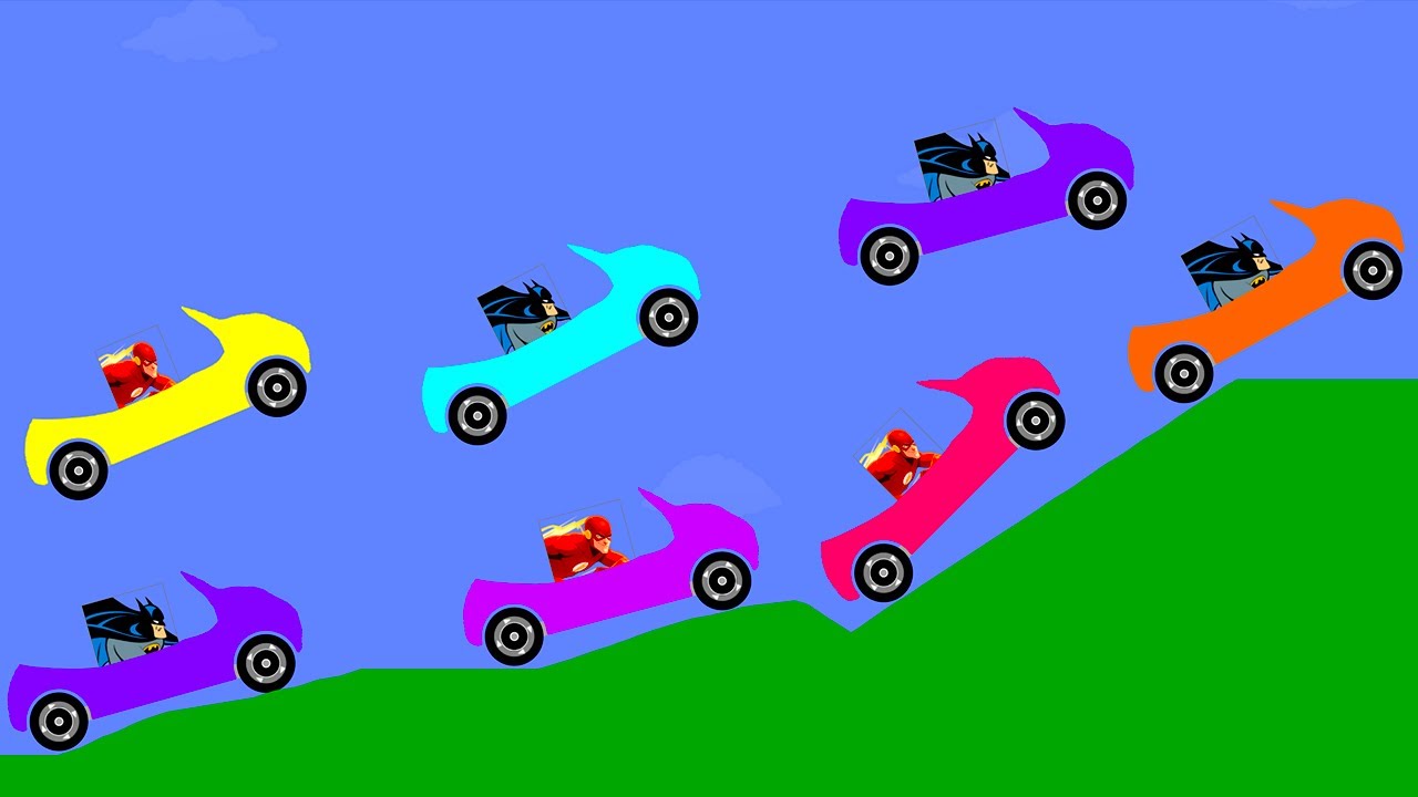 The Flash Vs BatMan Car Race in Algodoo - YouTube