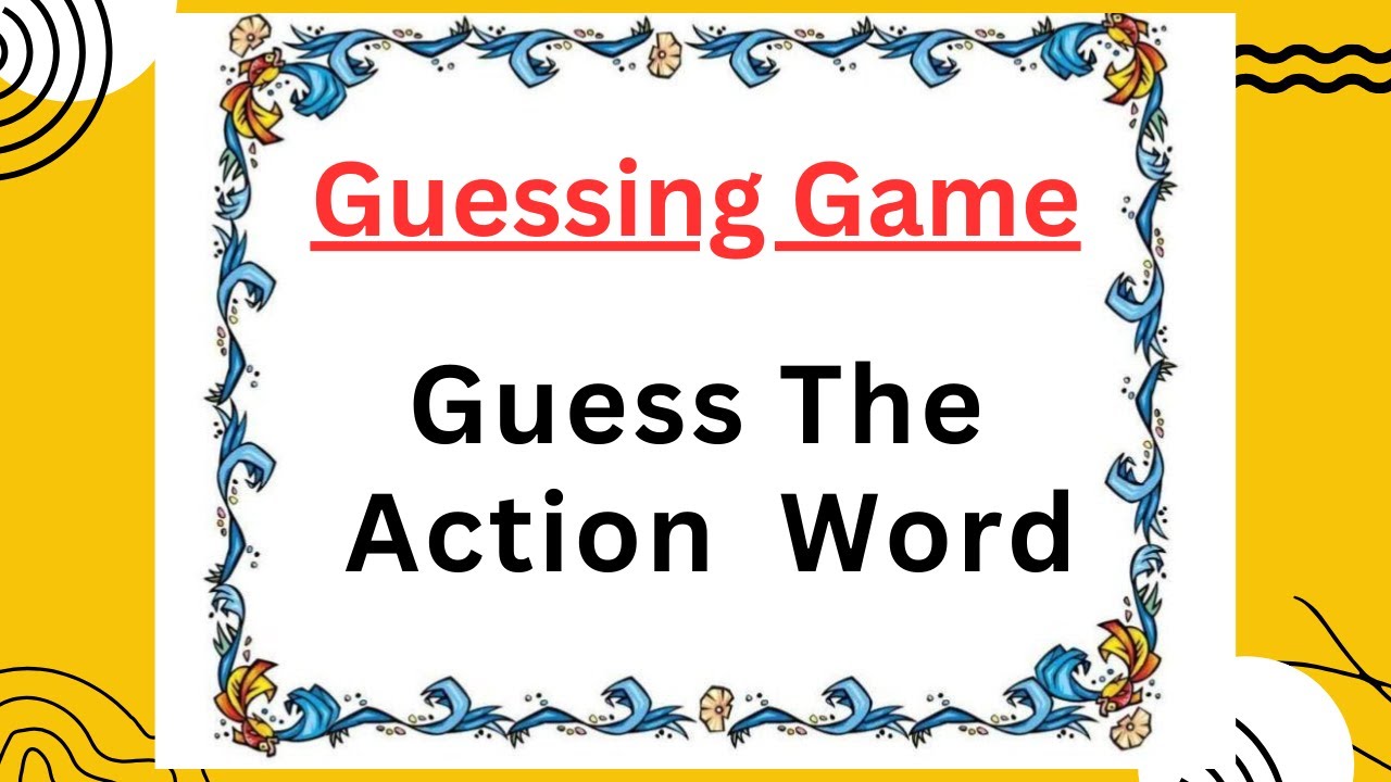 Interactive Game: Can You Name These Actions? Fun Action Words Game for ...