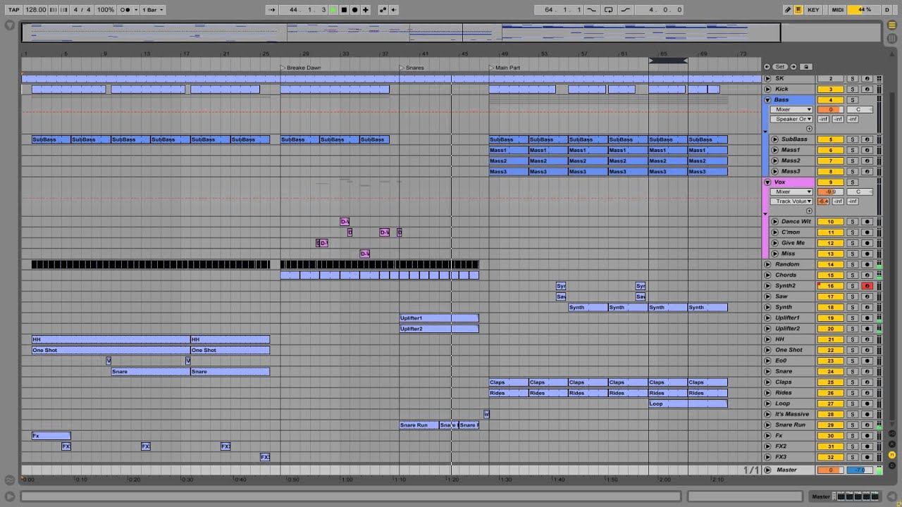 Ableton Live Midi Production Template - Electro Random (Complextro ...