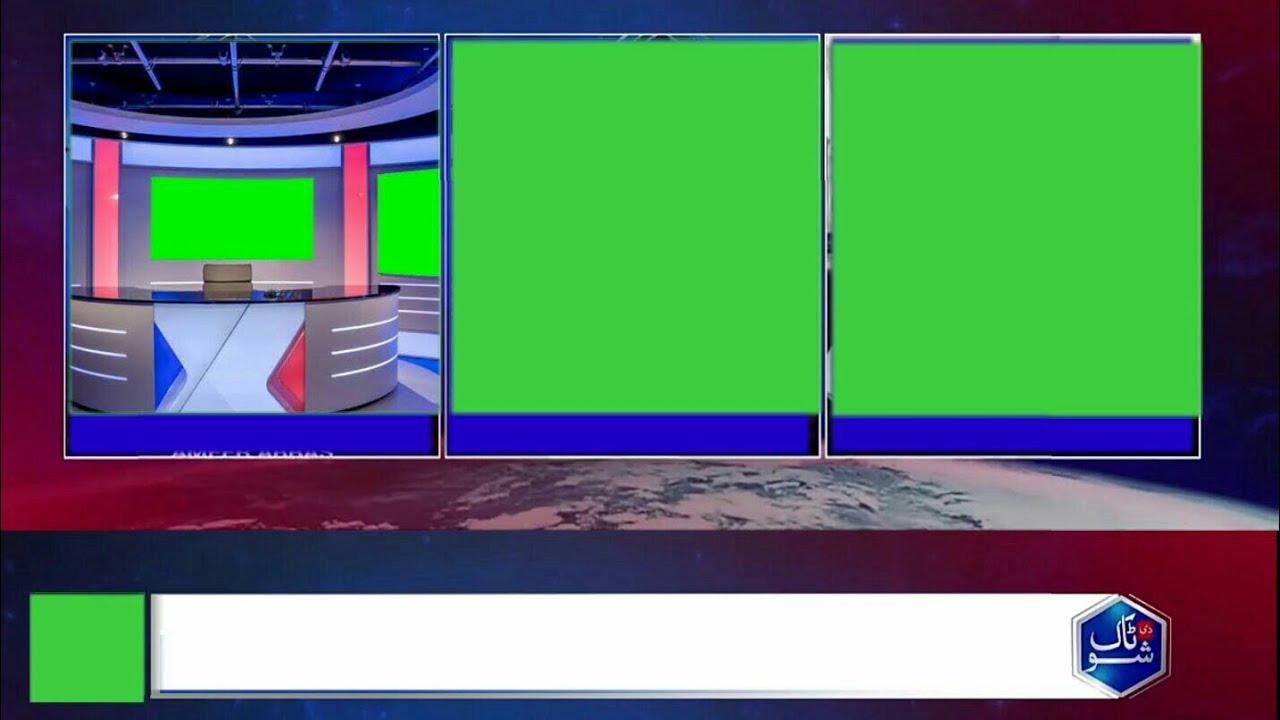 green screen news frame & NEWS lower third| Tv talk show| # ...