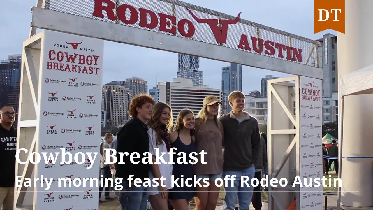 Rodeo Austin kicks off with early morning Cowboy Breakfast - YouTube