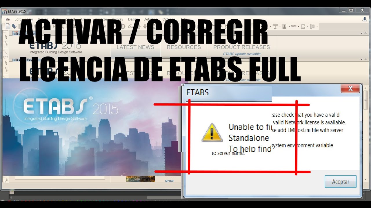 Activar la licencia de Etabs Full | Enable / Correct Full license Etabs ...