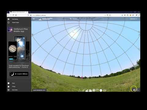 Stellarium Virtual Planetarium: Sunrise/Sunset and Grids - YouTube