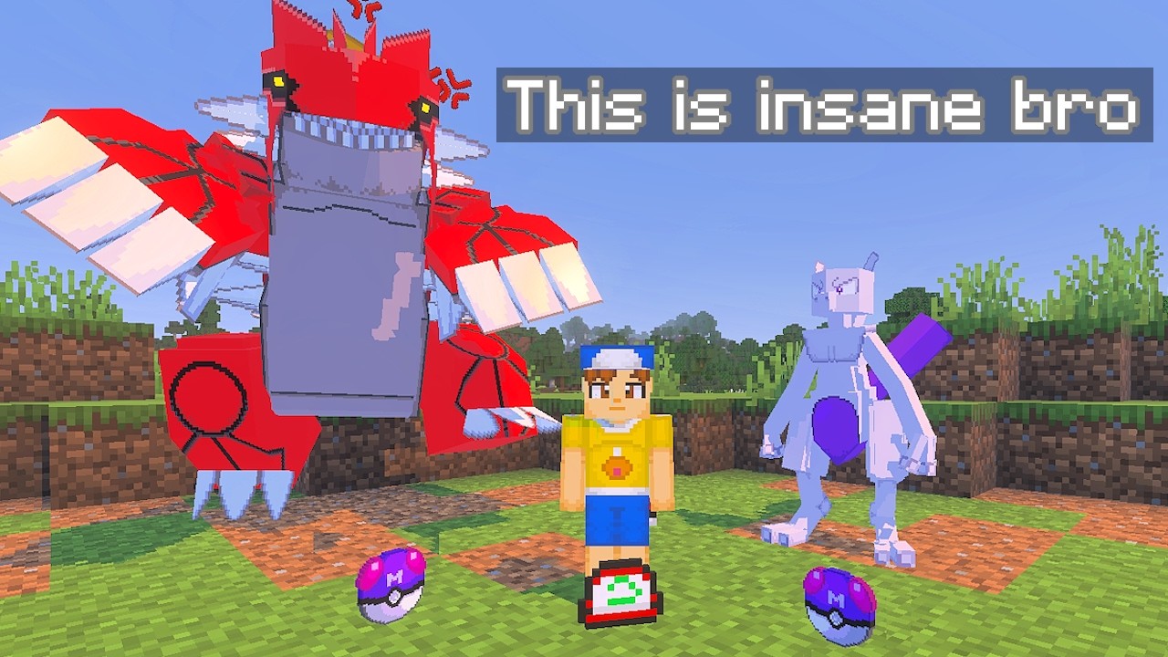 I played Minecraft Bedrock's BEST Pokémon Mod - YouTube