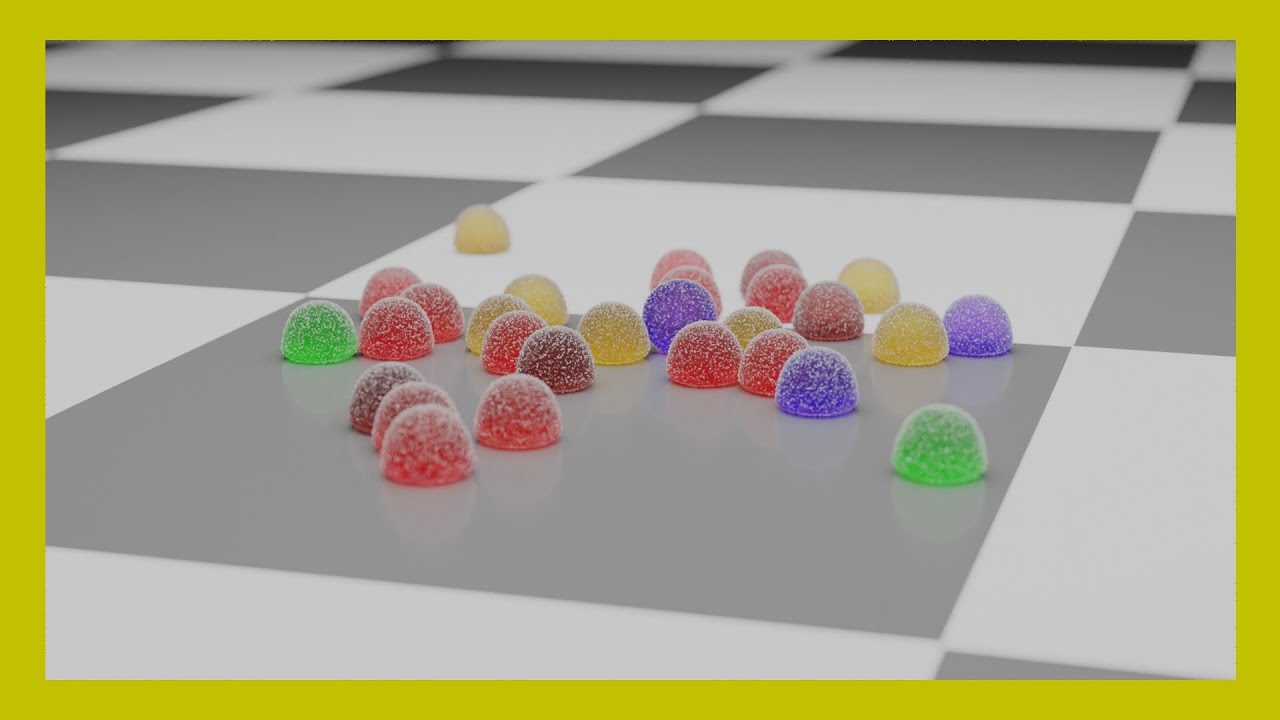 Gum Drop Falling | Blender Sim - YouTube