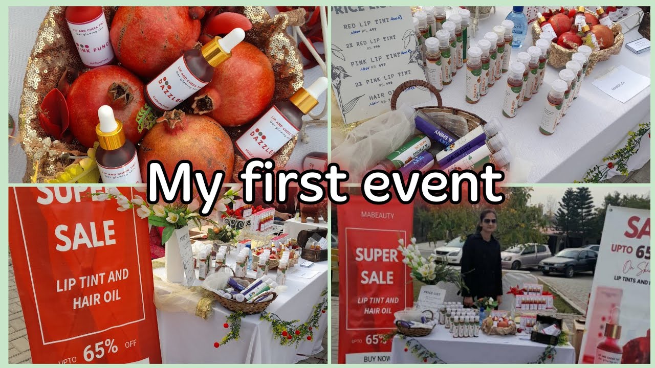 First time displaying my beauty products in an event🤩 🥳 - YouTube