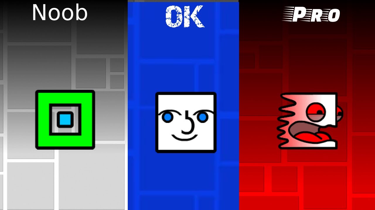 Geometry Dash: |Noob|OK|Pro| - YouTube