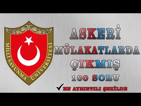 MSÜ Mülakat Soruları - Askeri Mülakatlarda Çıkmış Sorular - 100 Soru - 2021