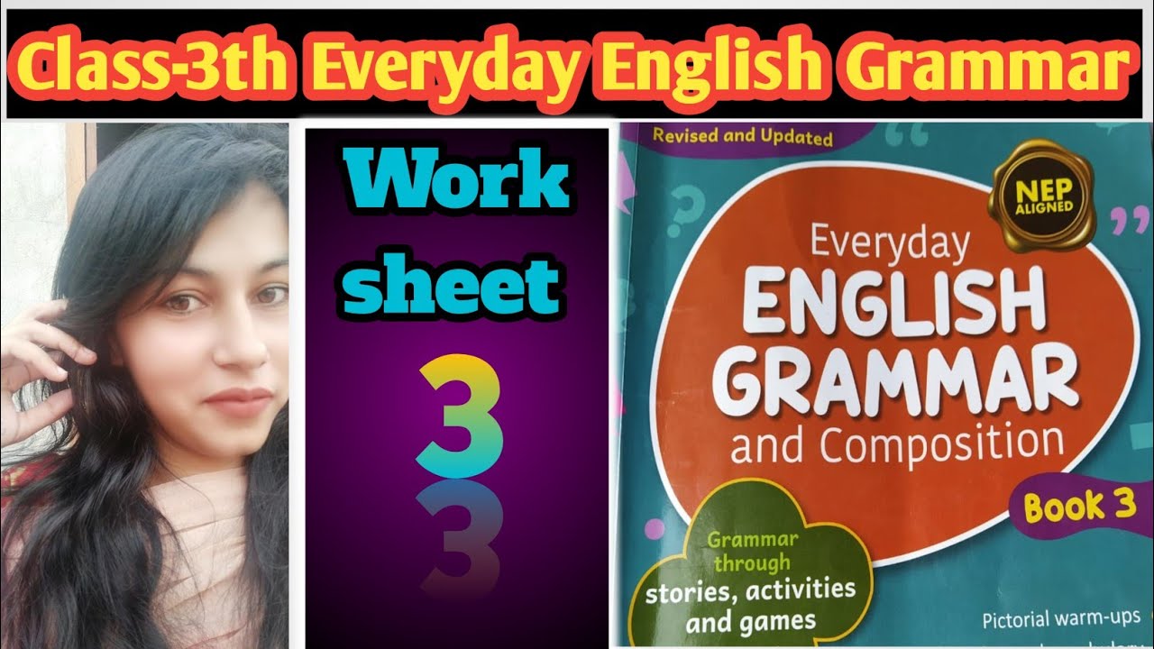 Class-3rd #worksheet-3 Everyday English grammar #solution #english # ...