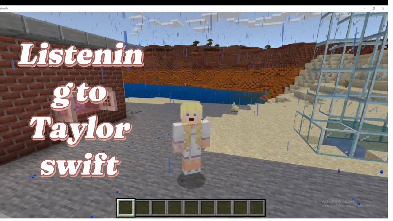 Listening to Taylor swift in Minecraft! - YouTube