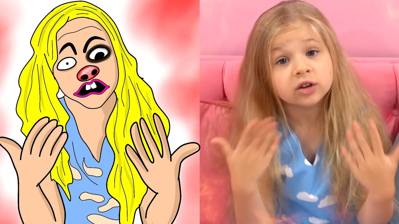 Diana and Roma Hot vs Cold Challenge - Drawing Meme | Funny Cartoon ...