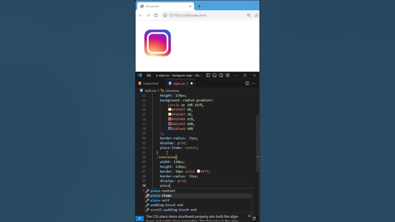 Instagram Logo Design Using Css Youtube