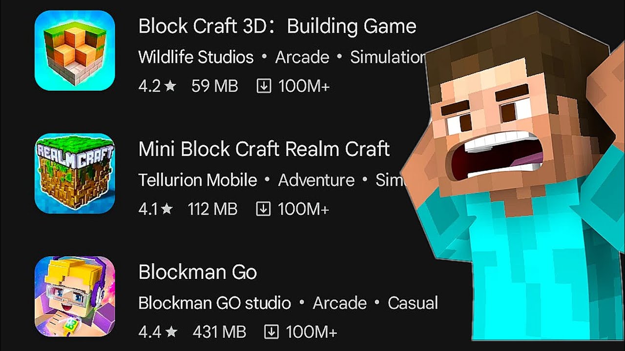 I Tried Copies Of Minecraft | REAL VS FAKE MINECRAFT 😞 HINDI GAMEPLAY ...