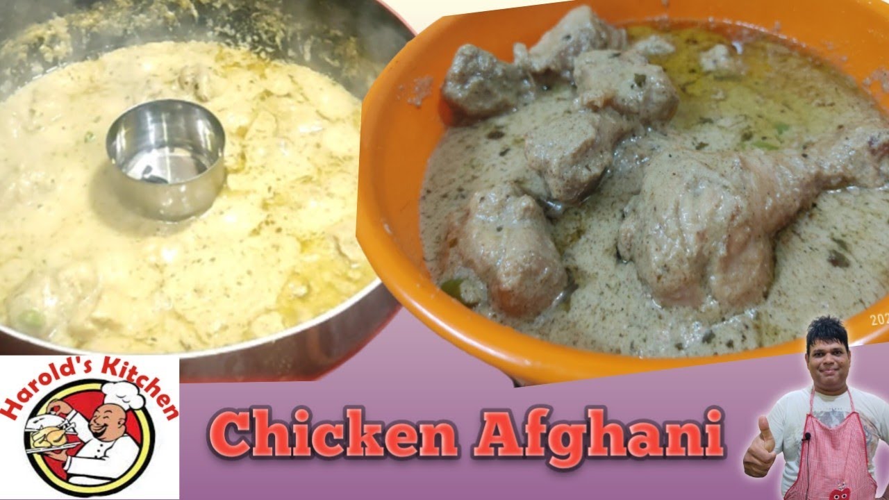 Chicken Afghani recipe | चिकन अफगानी | Murgh Afghani | Chicken White ...