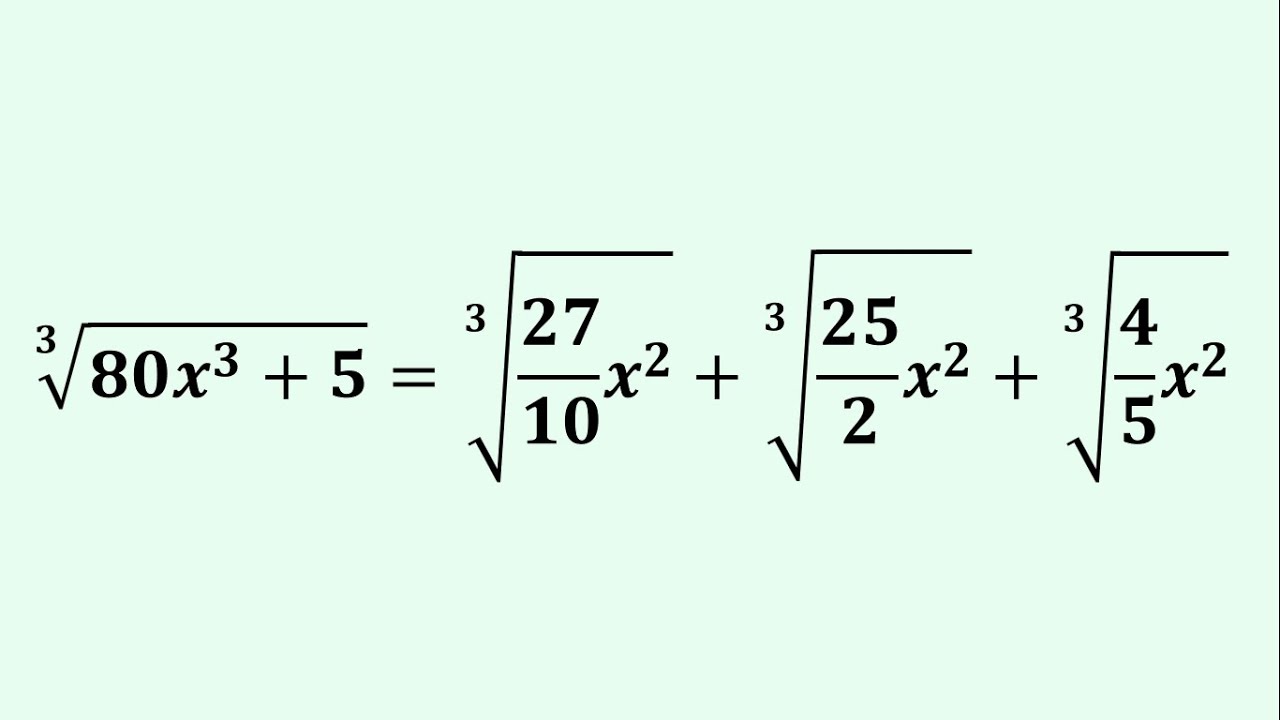 An Interesting Radical Equation with Cube roots | Can You Solve It ...