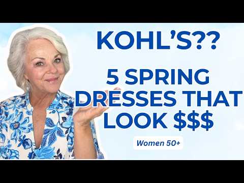 5 Affordable Spring Dresses From Kohl's That Look High End |  #springdress #womenover50 @kohls