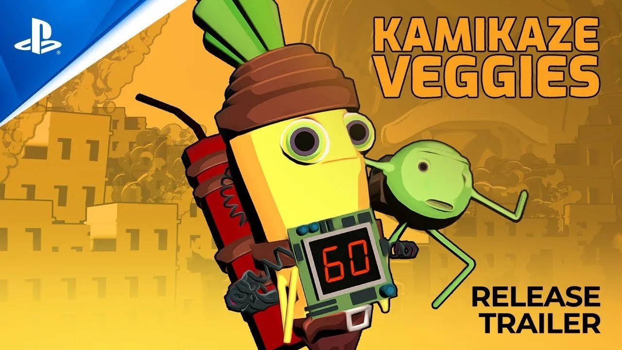 Kamikaze Veggies - Release Trailer (PS5/PS4 Games) - YouTube