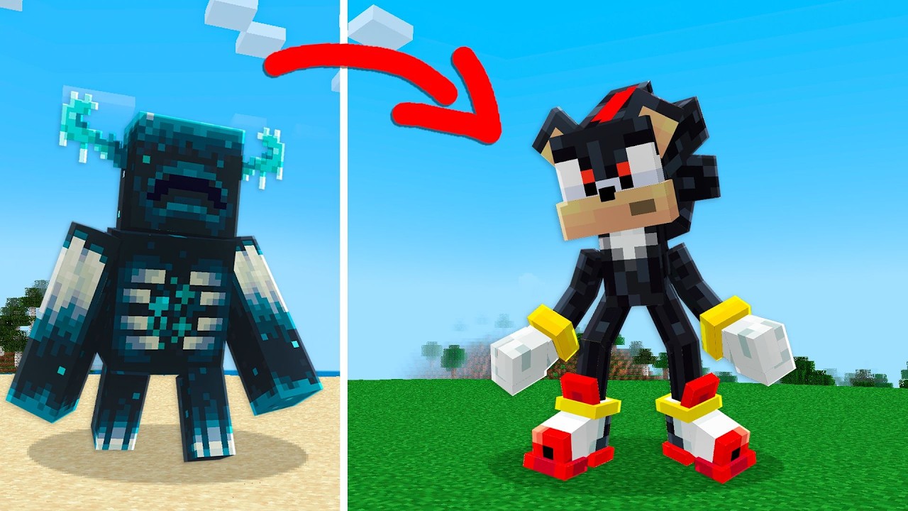 Transformei os MOBS em SONIC No Minecraft - YouTube