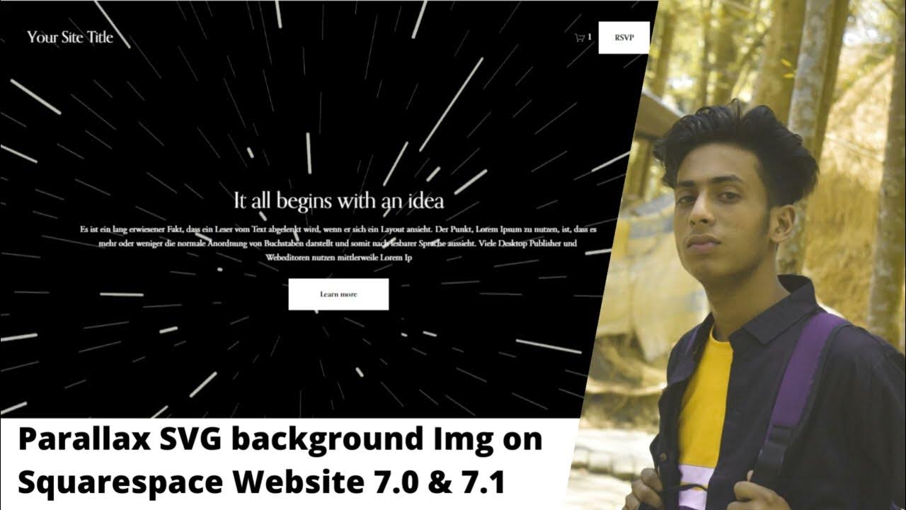 Parallax SVG background Img on Squarespace Website 7.0 & 7.1 - YouTube