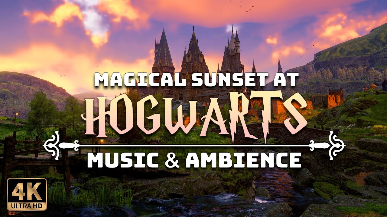 Magical Sunset at Hogwarts | 4K Harry Potter Music & Ambience - YouTube