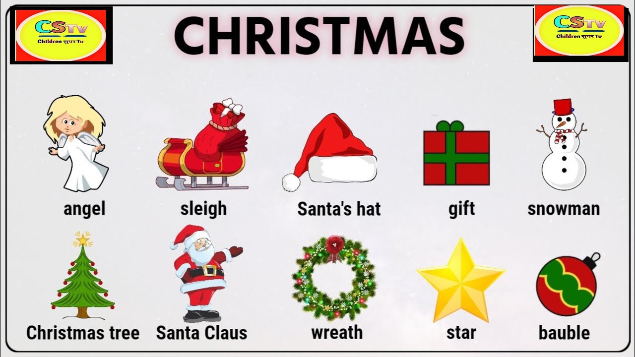 25 Dec. Christmas vocabulary in english for kids. क्रिसमस शव्दाबली ...