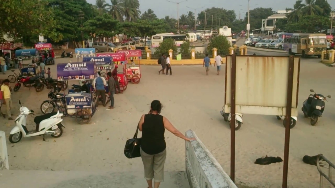Colva bus stand - Evening bus ride from Colva Circle to Margao Railway ...