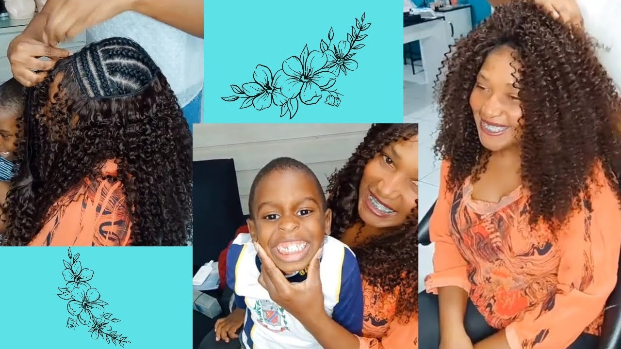 Hoje com Ele 😍 no Salão Entrelace de Cabelo Cacheado - YouTube