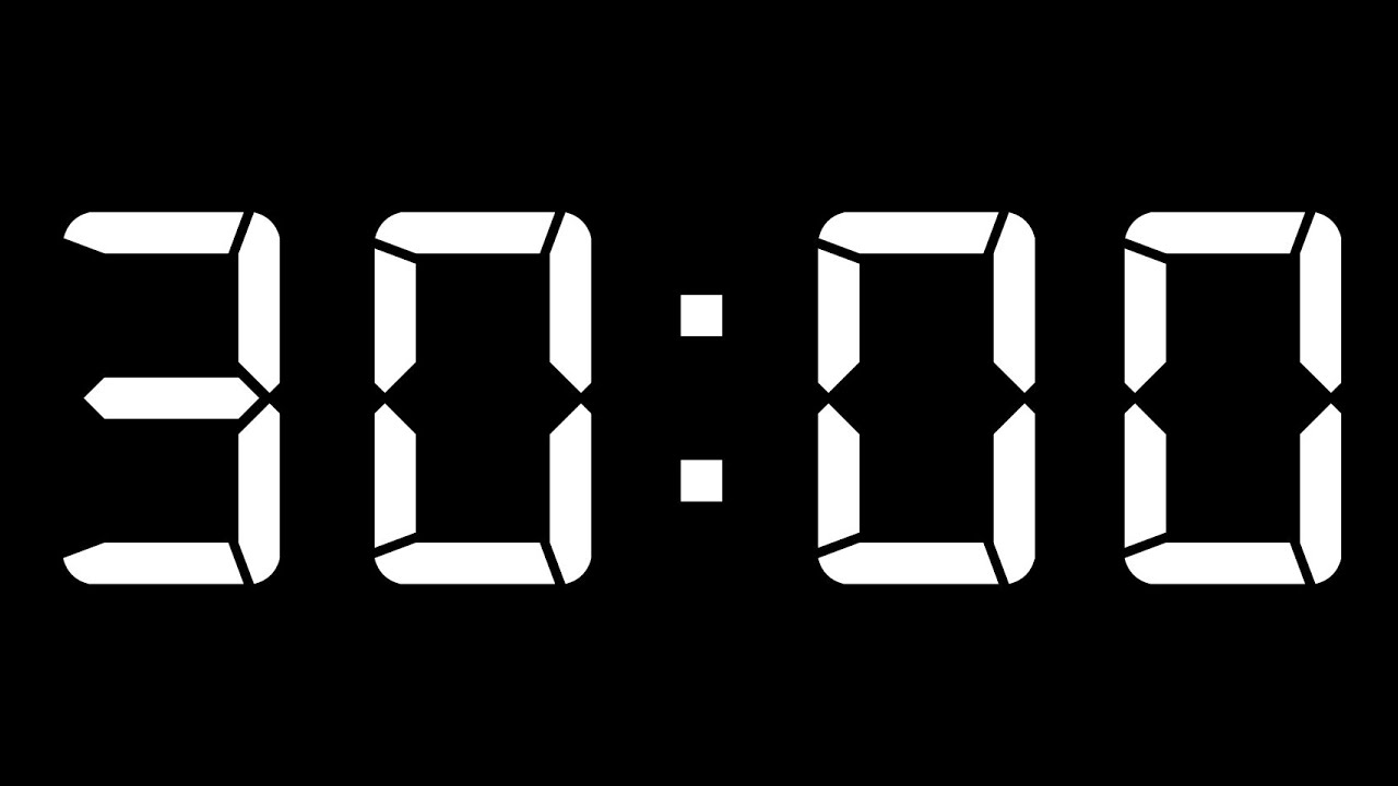 30 min timer with black background and bell sound alarm #timer # ...