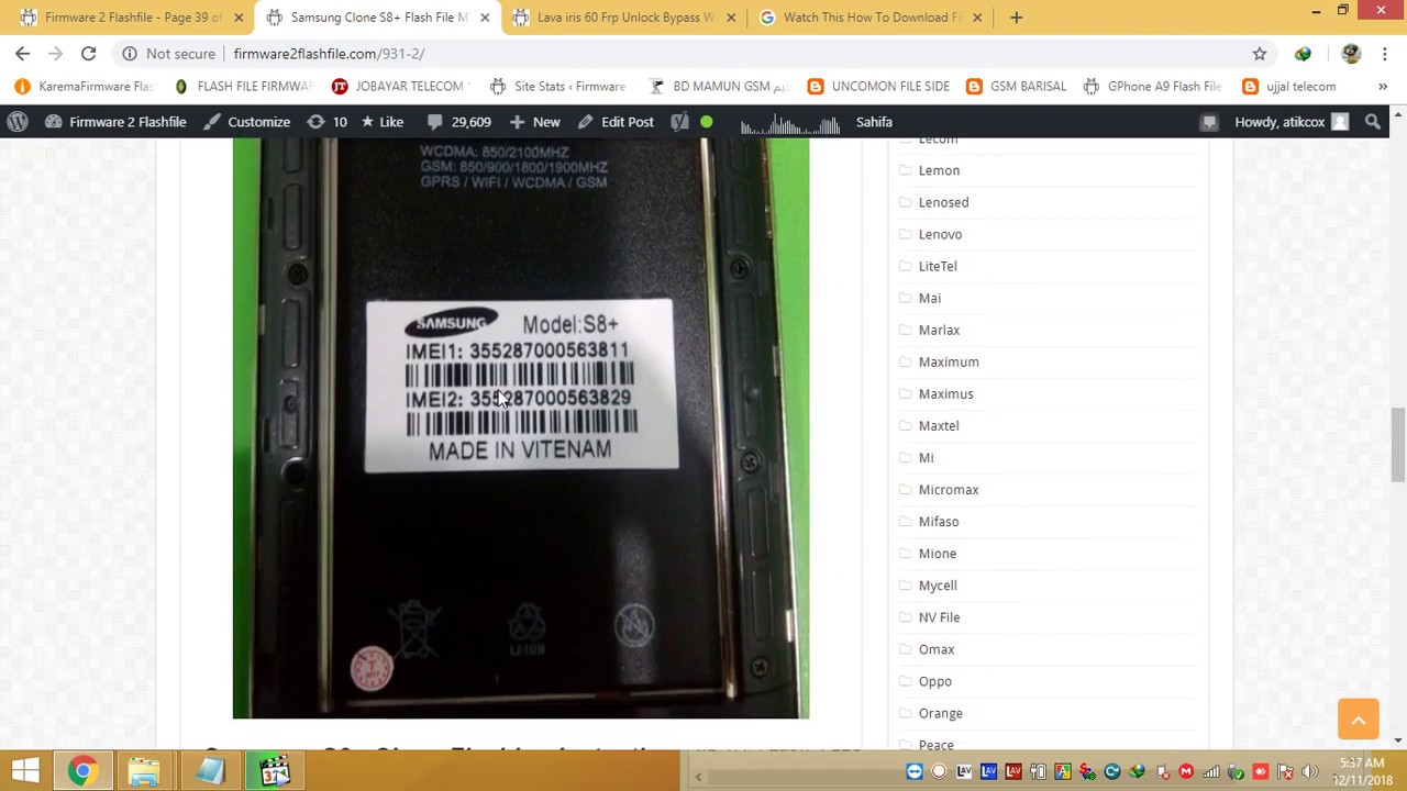 Samsung Clone S8+ Flash File MT6572 Hang On Logo Fixed Firmware - YouTube