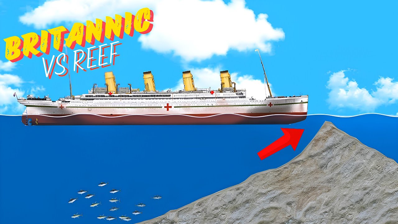Britannic Hits A Reef - Floating Sandbox - YouTube
