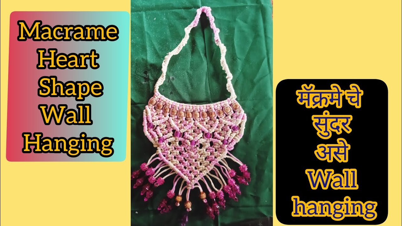 DIY Macrame Heart Shape Wall Hanging| Macrame Wall Hanging tutorial ...