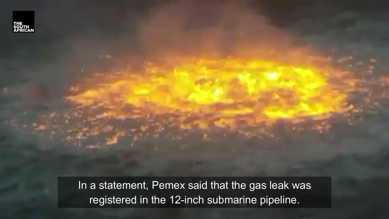 Watch sea on fire in Mexico | NEWS IN A MINUTE - YouTube