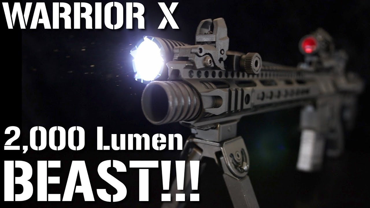 The BRIGHTEST weapon flashlight (2,000 lumen Olight Warrior X review ...