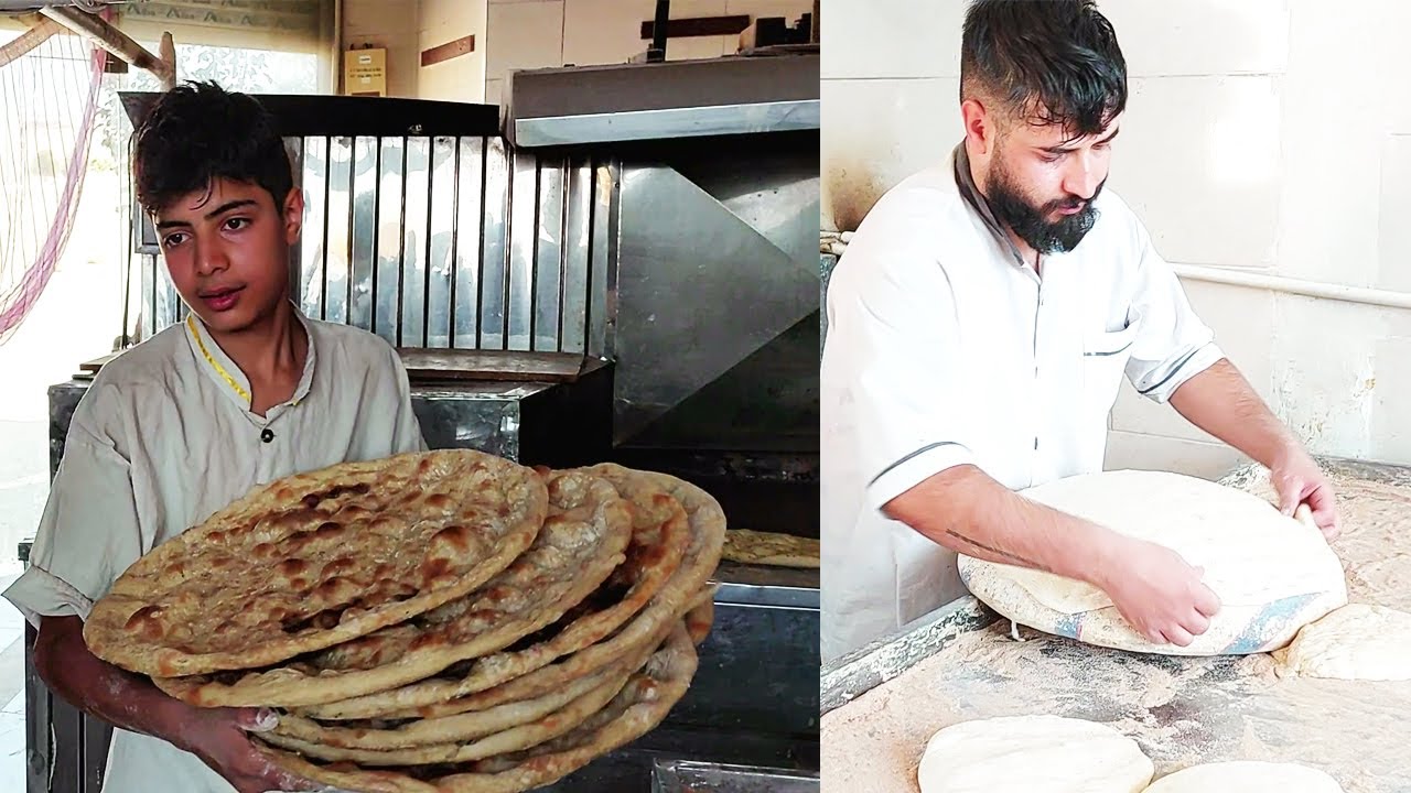 Traditional Iranian Bread - Baking Wholemeal (Yufka) Bread - YouTube