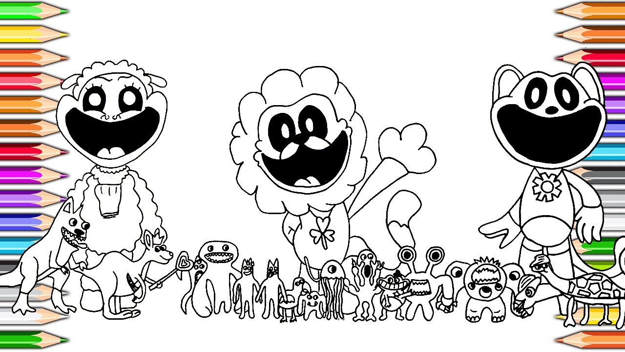 Smiling Critters with Garten of Banban 6 Coloring pages How to color ...