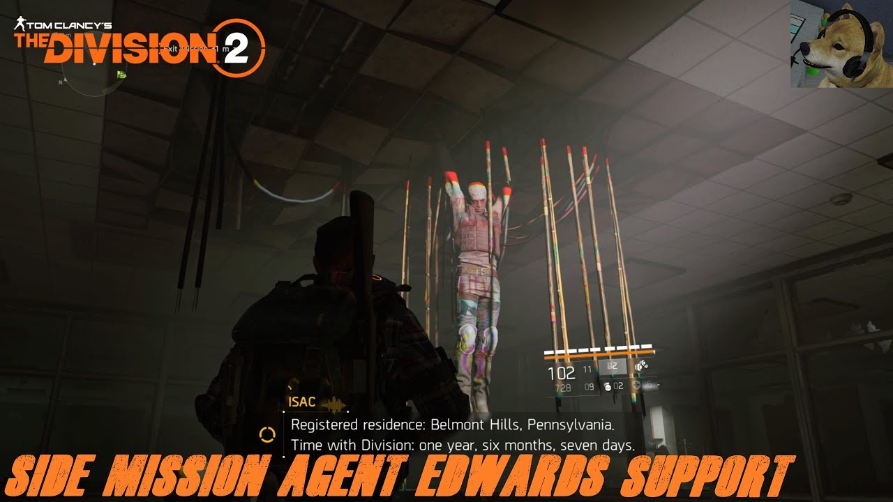 The Division 2 Side Mission Agent Edwards Support - YouTube