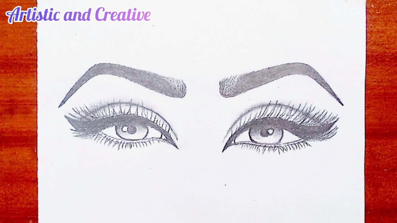 How to draw both eyes step by step for beginners. - YouTube