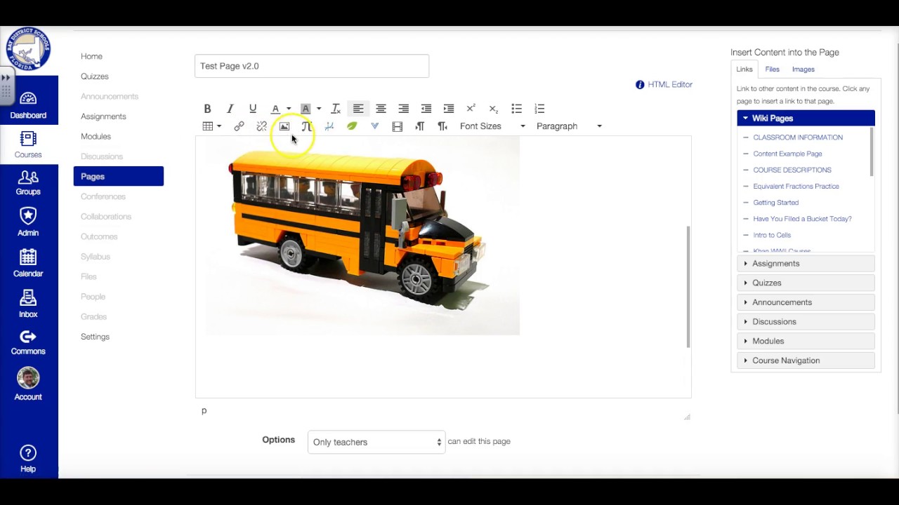 Canvas Pages & Rich Text Editor - YouTube