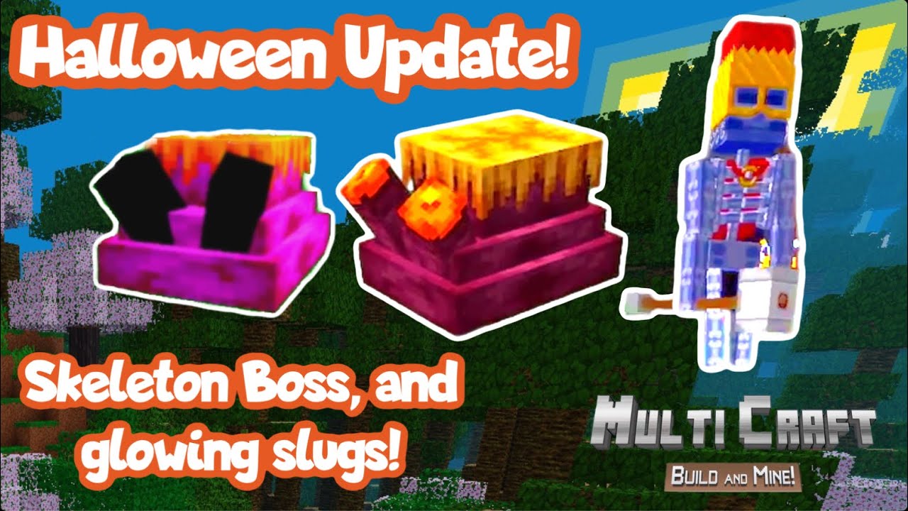 MultiCraft || New Update! Glowing Slugs & Skeleton Boss! 💀 - YouTube