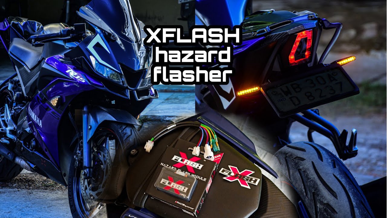 X FLASH hazard flasher installed in R15 V3 || very practical hazard ...