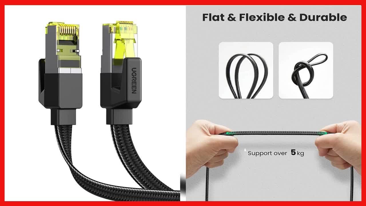 UGREEN Cat 7 Ethernet Cable Gigabit High Speed Internet Cable Braided ...