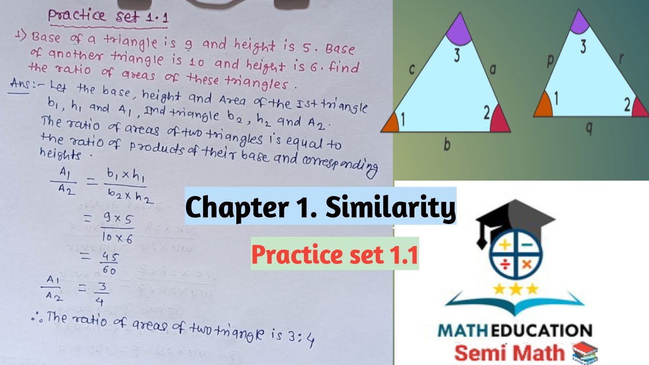 Chapter 1. Similarity Practice set 1.1 Essy Trick solve example #math # ...