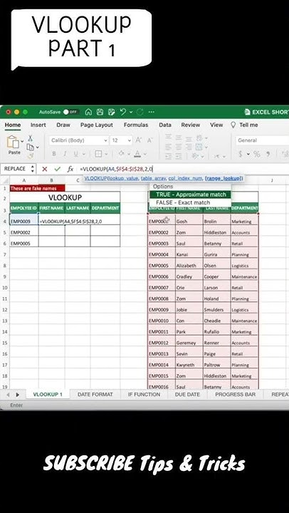 Vlookup How To Use in Excel Part 1 | Top Excel Tips and Tricks to Make You a PRO in 2022 # ...