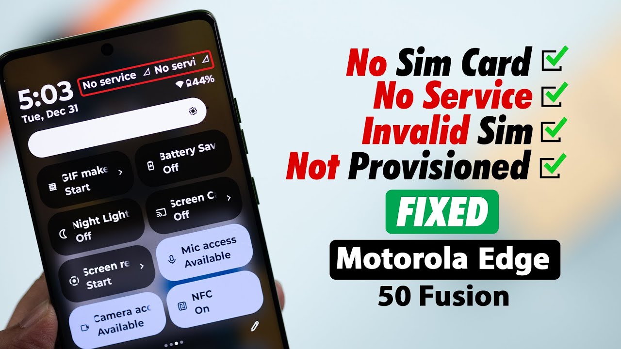 How to Fix SIM Card No Service Issue on Motorola Moto Phone! - YouTube