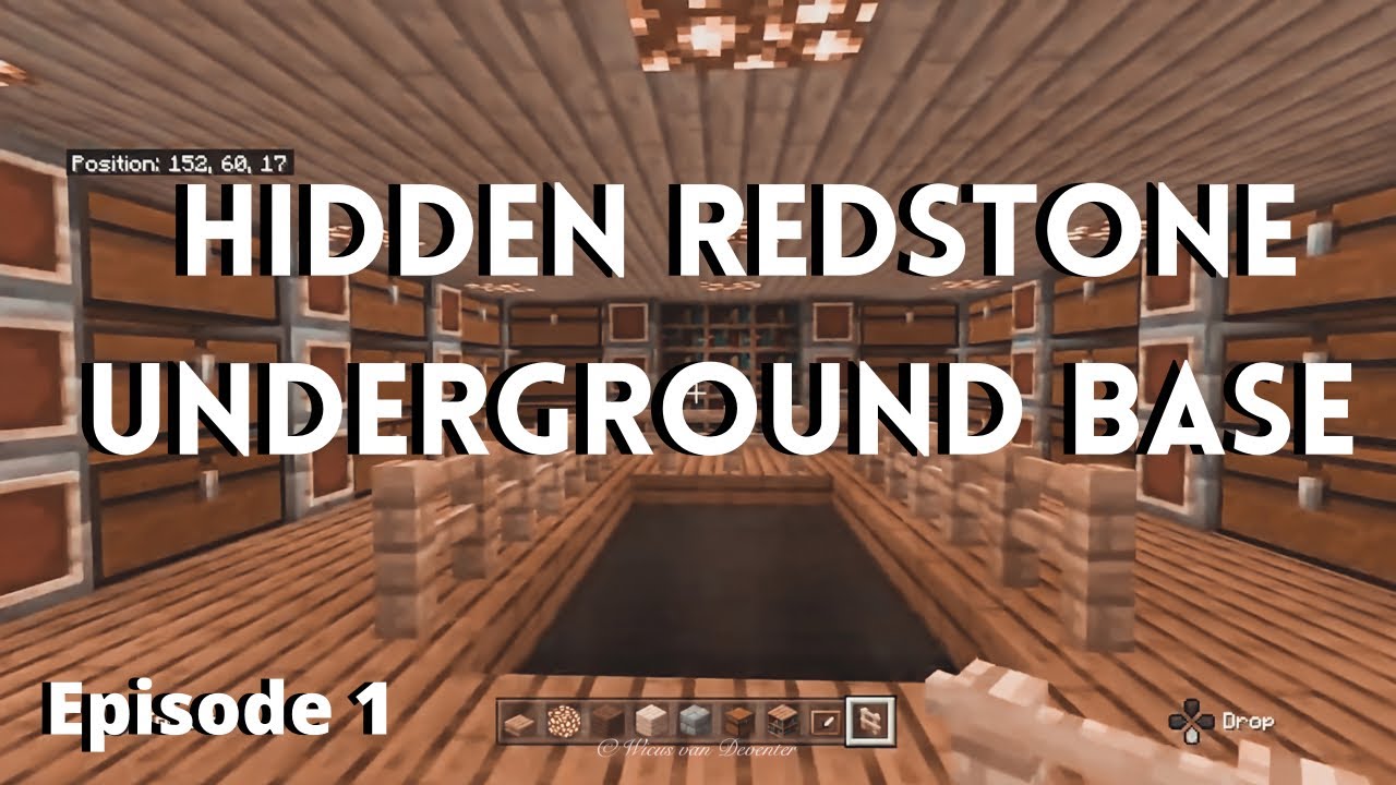 Hidden Redstone Underground Base - YouTube