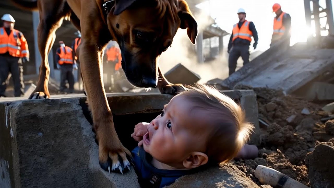 The poor little baby was trapped in the ruins and was successfully ...