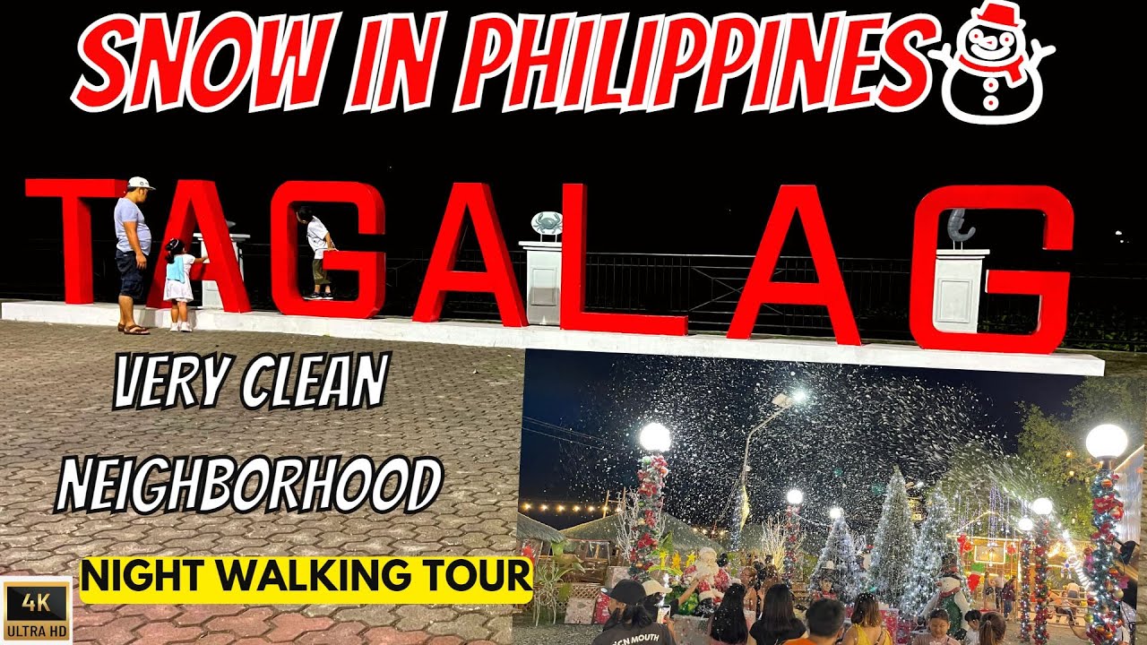 SNOW IN PHILIPPINES 😳| TAGALAG FISHING VILLAGE NIGHT WALKING TOUR ...