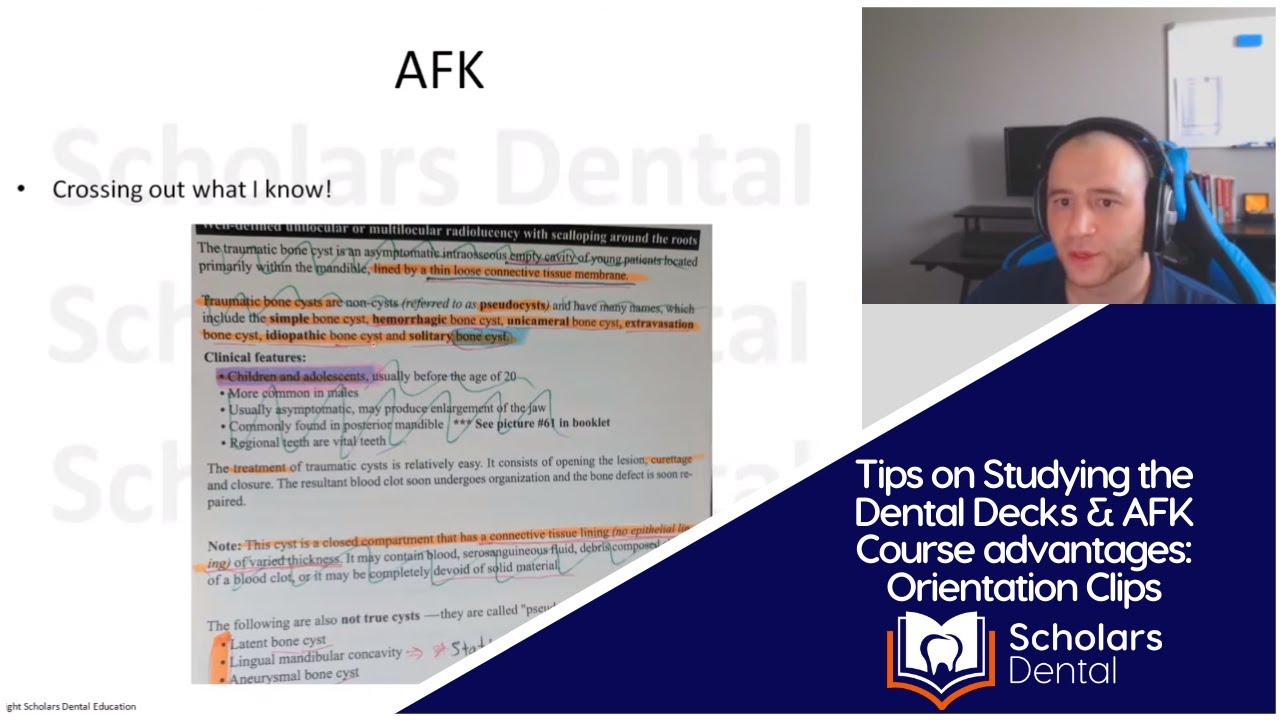 Tips on Studying the Dental Decks & AFK Course advantages: AFK ...