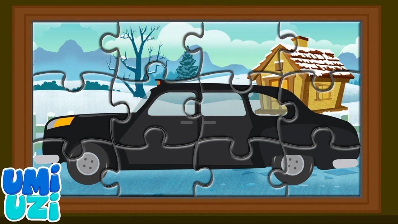 Taxi Puzzle, Car Cartoon And Game Video For Children - YouTube